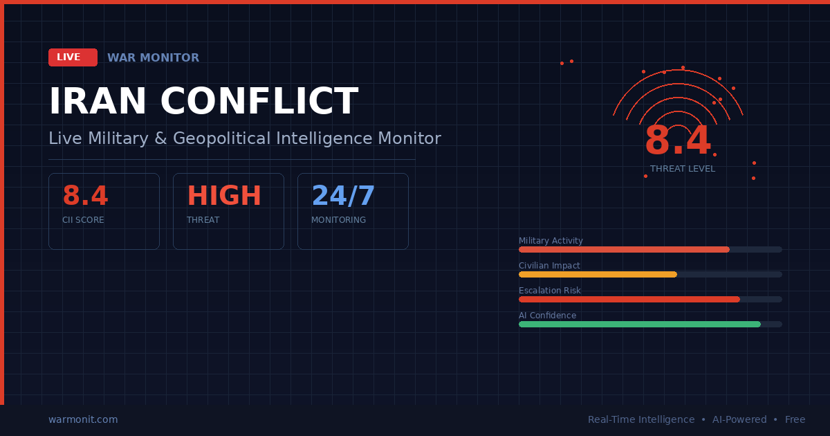 Iran War Map 2026 — Live Conflict Tracker & Events | WarMonit